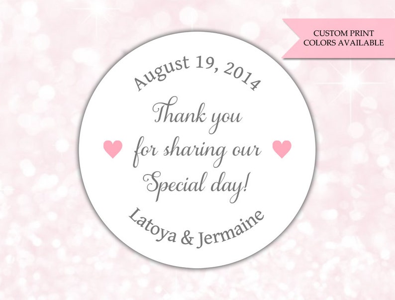 Thank You for Sharing Our Special Day Stickers Wedding - Etsy