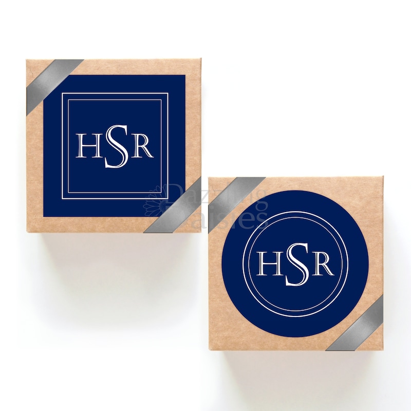 Monogram Sticker - Etsy