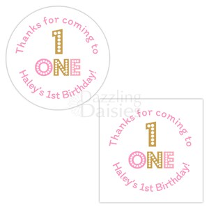 1st Birthday Sticker - First Birthday Stickers - First Birthday Favor ...