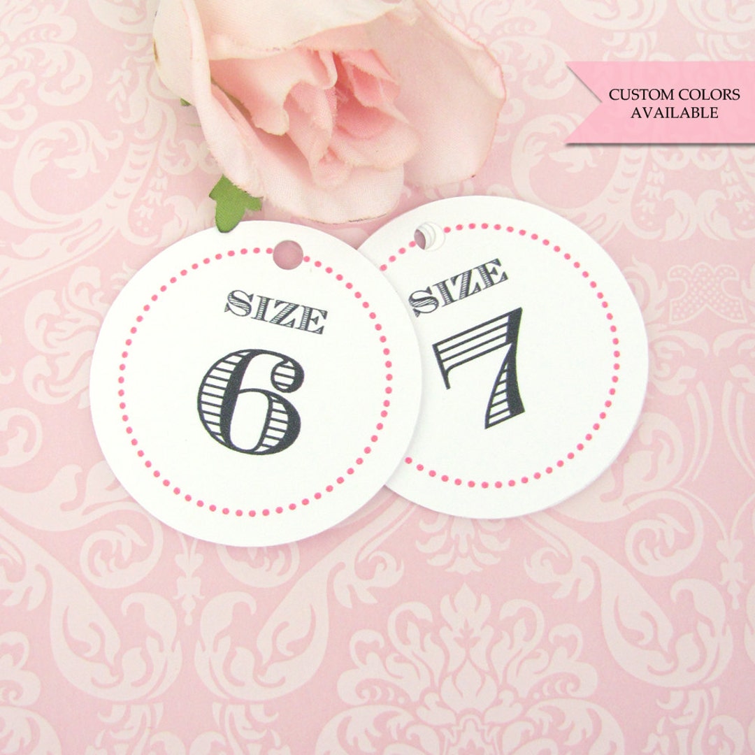 Round Flip Flop Tags for Wedding, Flip Flop Size Tags, A Little Treat ...