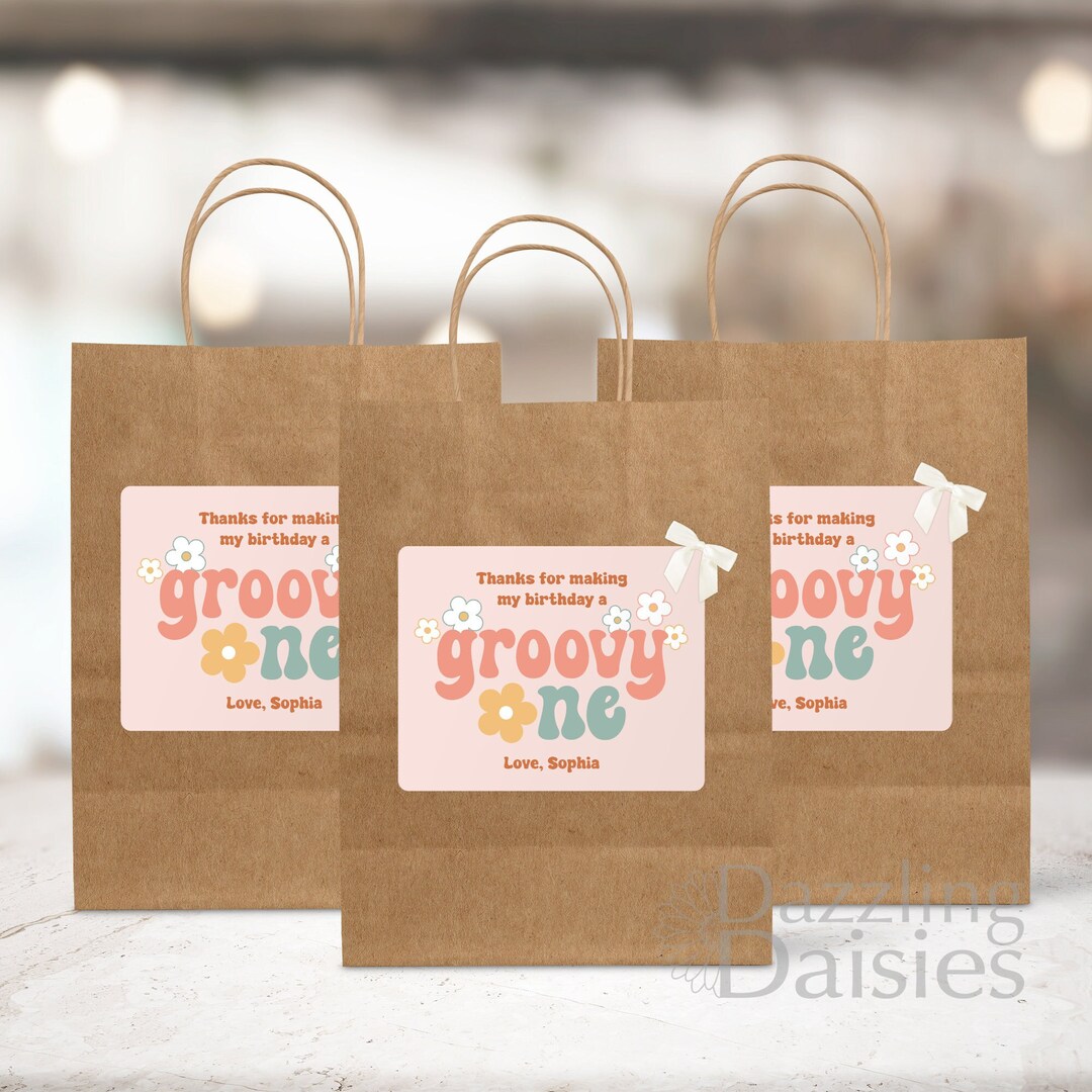 Groovy One Birthday Bags Groovy One Favor Bags Groovy One Party Favor ...