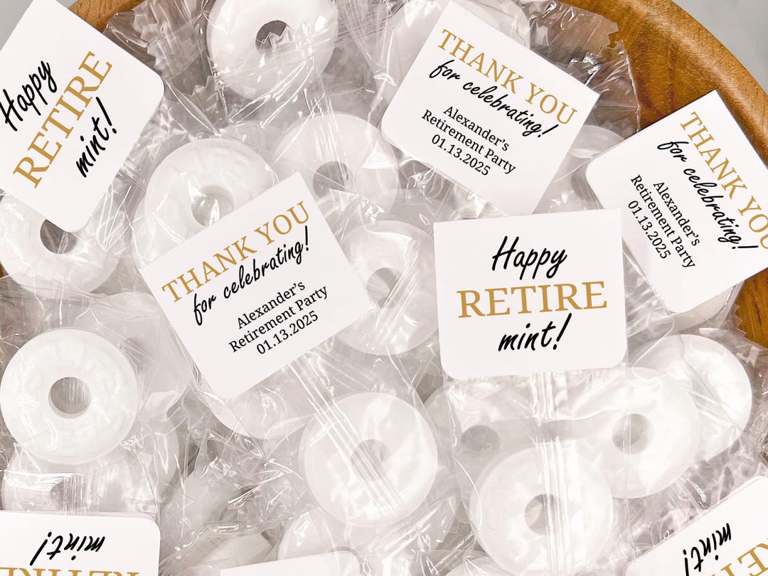 Retiremints Favors, Retirement Mints Labels, Personalized Life Savers ...
