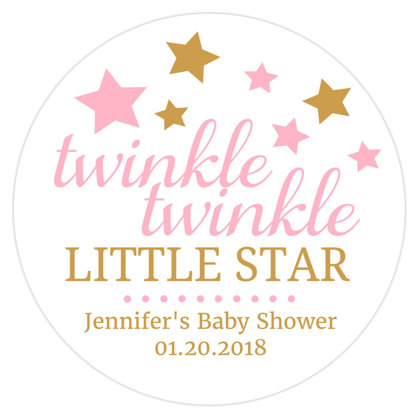 Twinkle Twinkle Little Star Stickers, Themed Baby Shower Favor Labels ...