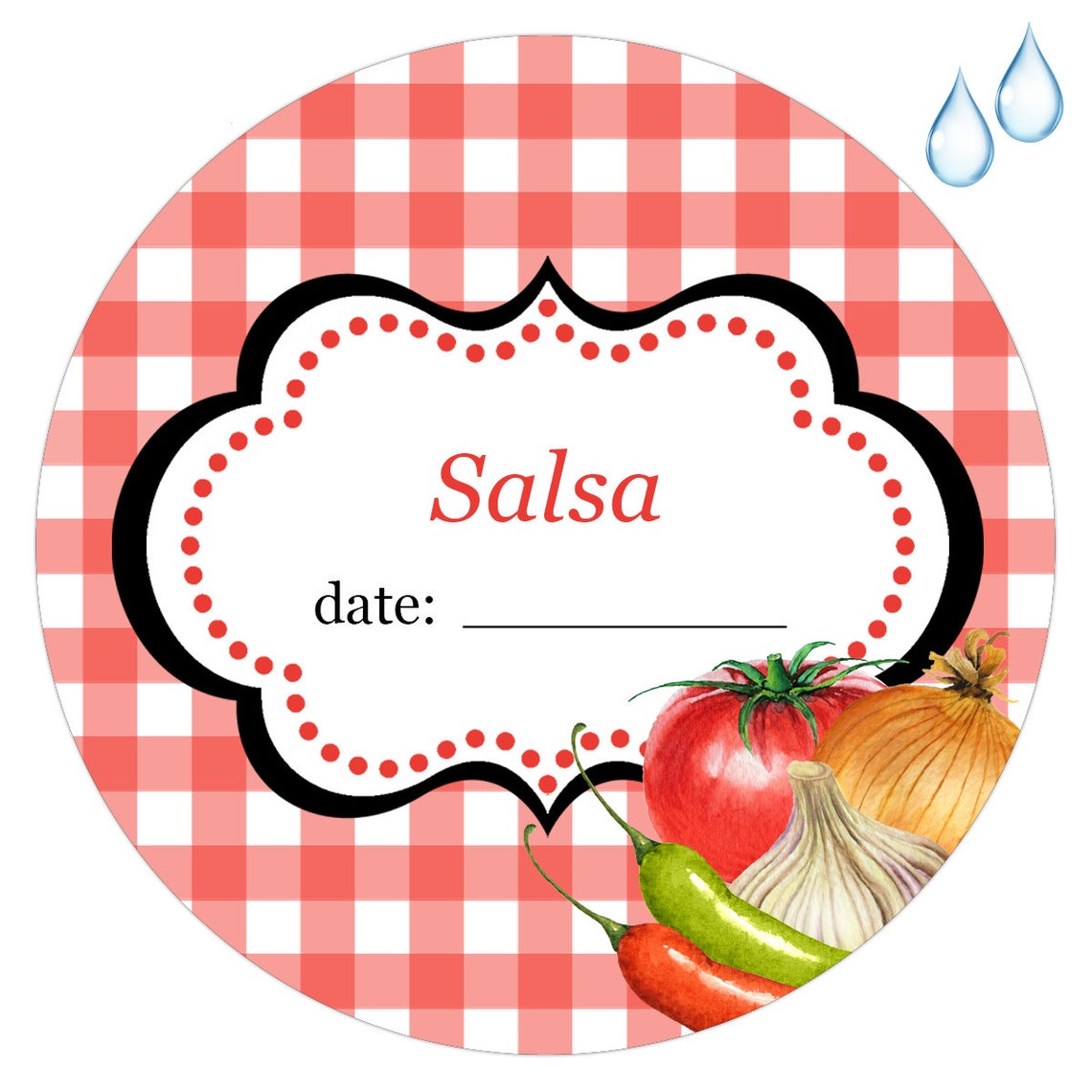 Salsa Label Salsa Sticker Salsa Jar Sticker Homemade - Etsy
