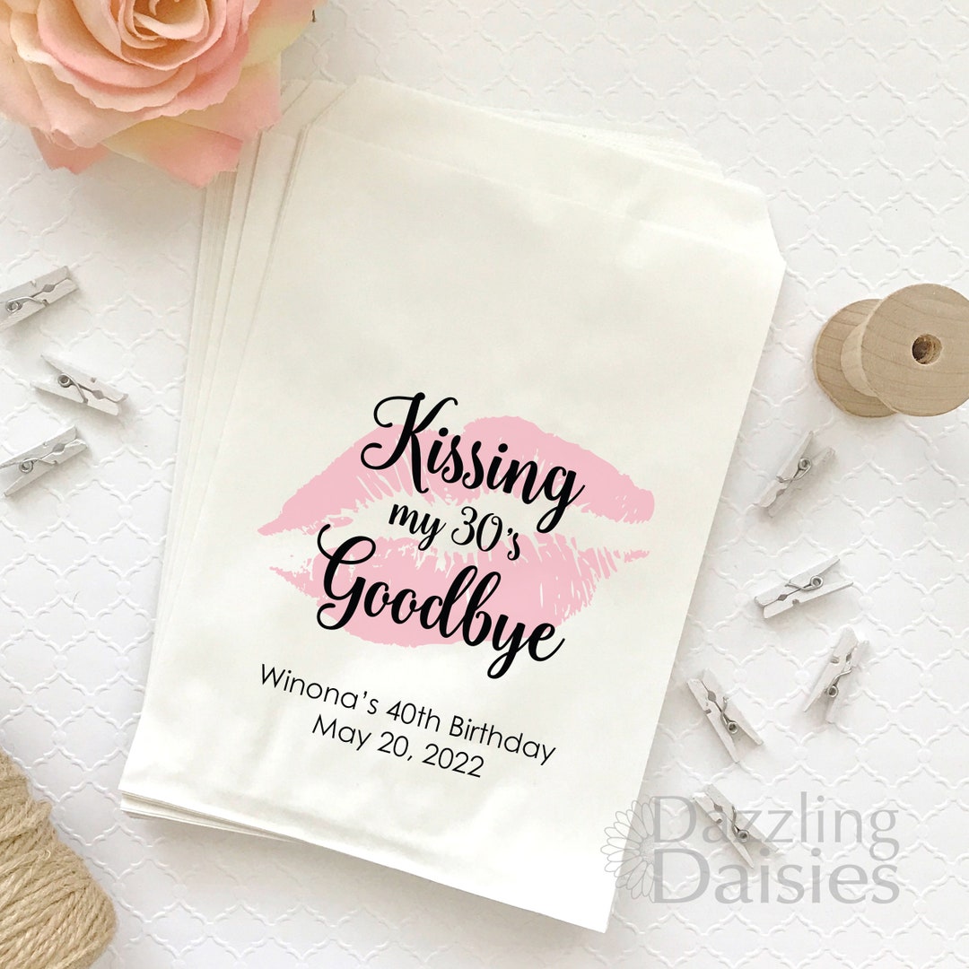Grease Resistant Kissing My 20s Goodbye Bags Kissing My 30's Goodbye ...