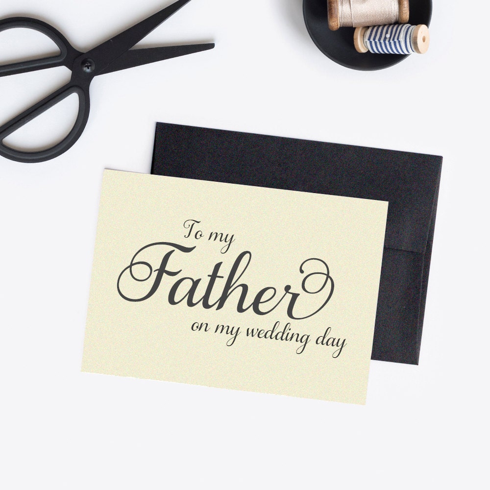 To my Father card Wedding card Wedding day cards C001-4 | Etsy