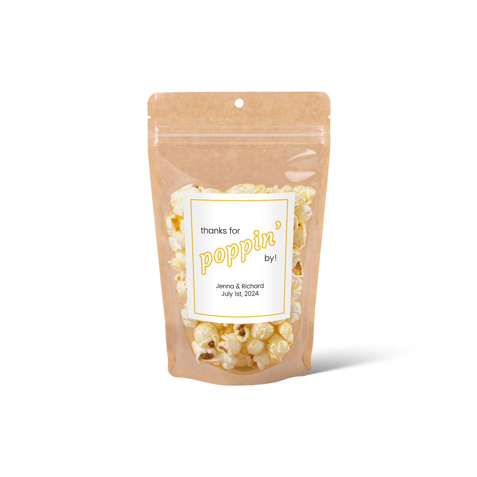 Thanks for Popping by Bags, Personalized Popcorn Favors Wedding ...