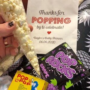 Thanks for Popping by Bags Baby Shower, Personalized Bridal Shower ...