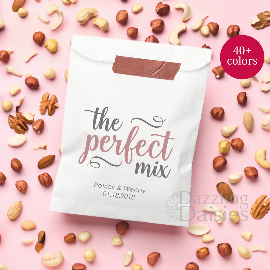 The Perfect Mix Bags, Personalized Trail Mix Wedding Favors, Chex Mix ...