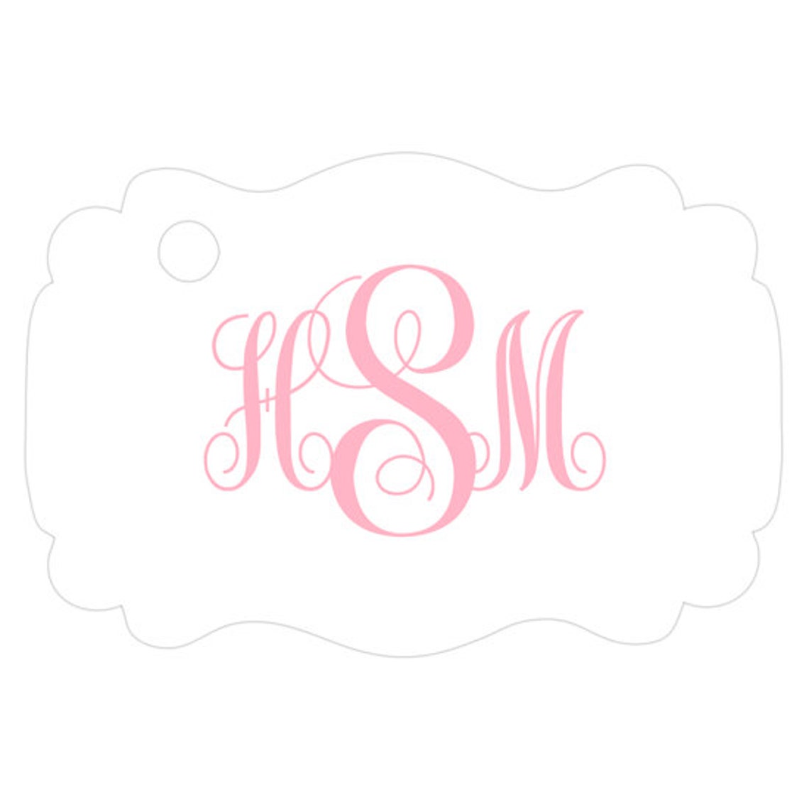 Monogram Tag Monogram Gift Tags - Etsy