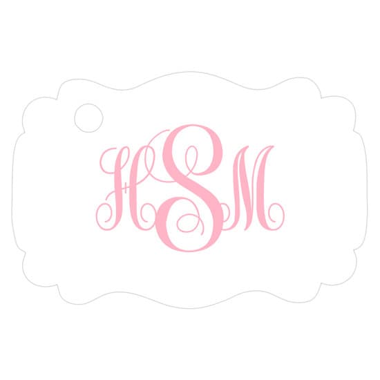 Monogram Tag Monogram Gift Tags - Etsy