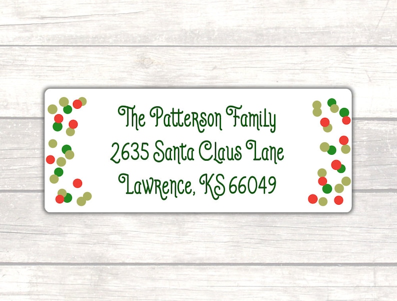 Christmas return address labels Holiday address labels | Etsy