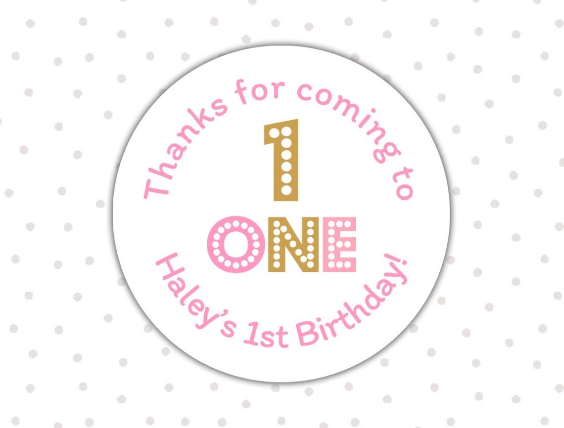 1st Birthday Sticker First Birthday Stickers RW066 - Etsy