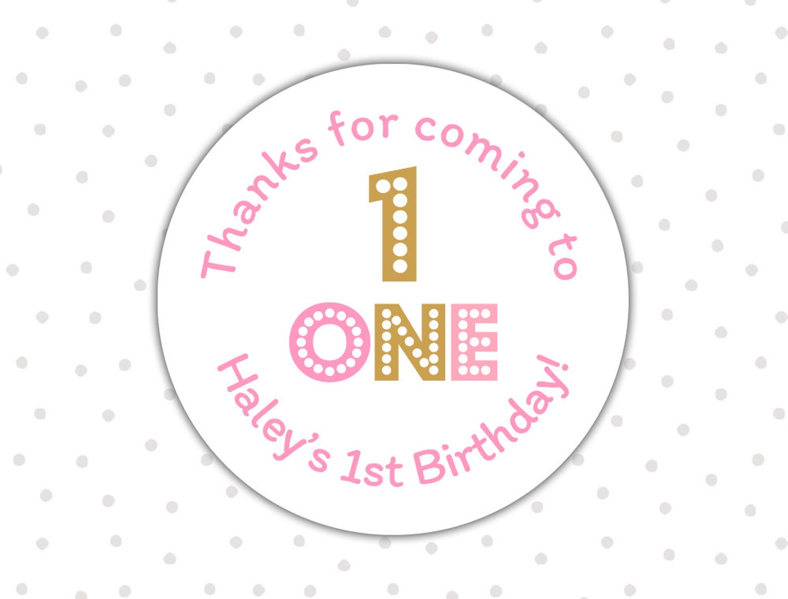 1st Birthday Sticker First Birthday Stickers RW066 - Etsy