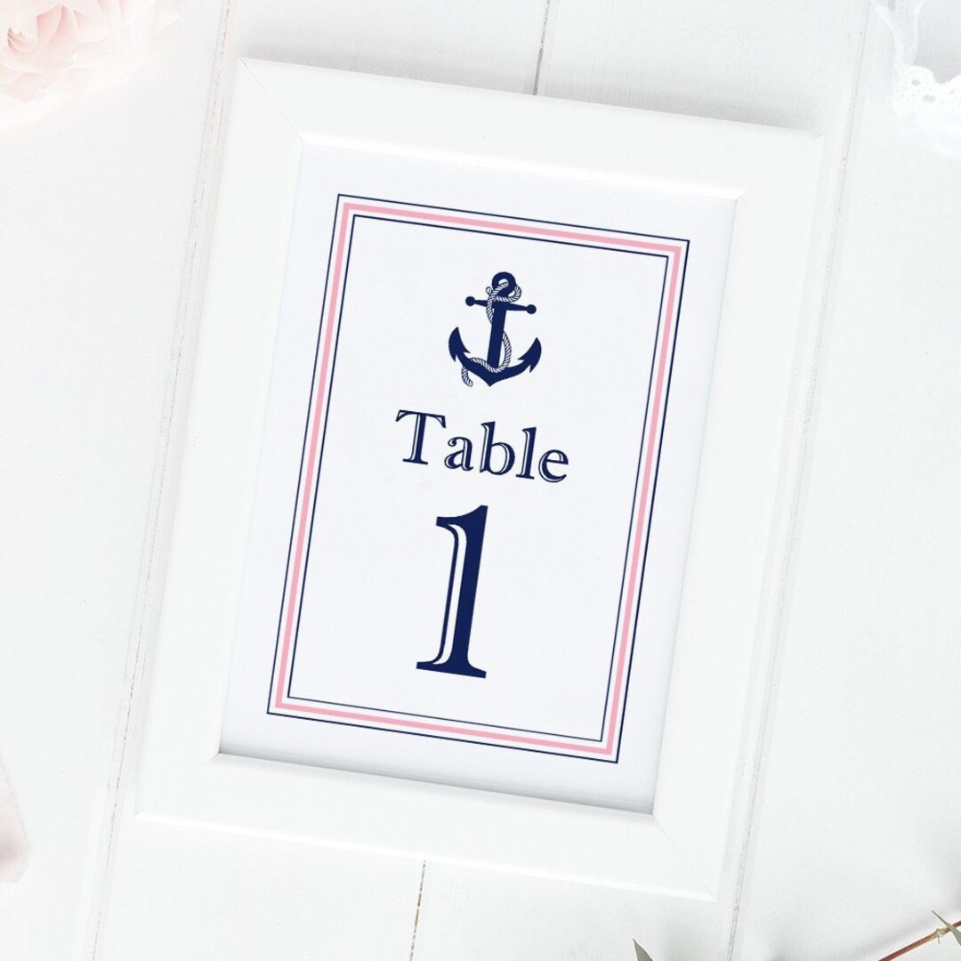 Nautical Table Numbers for Wedding Reception, Coastal Reception Decor ...