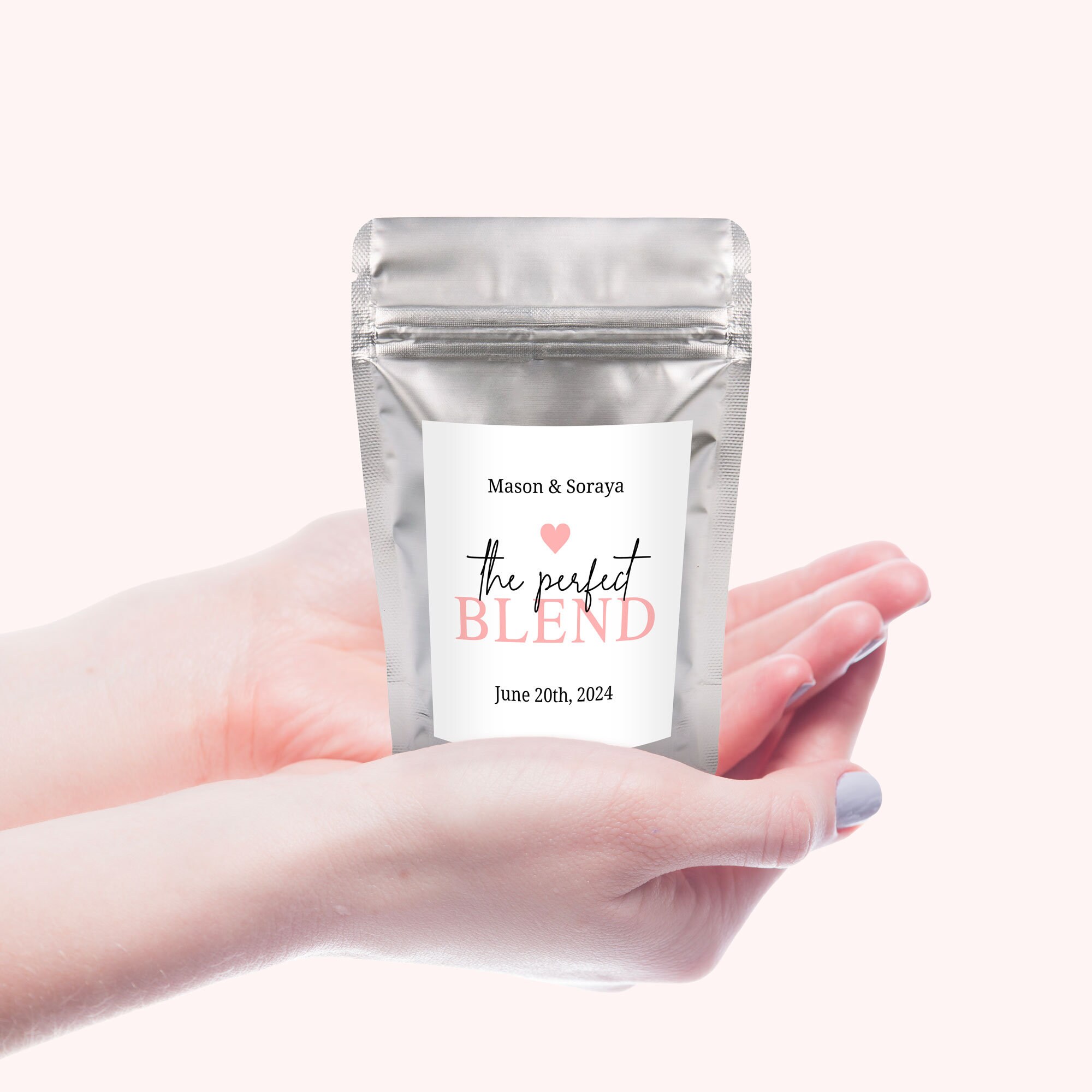 The Perfect Blend Tea Bags, Coffee Bean Wedding Favors, Custom Bridal ...