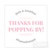 Thanks for Popping by Stickers, Popcorn Favors for Wedding, Baby Shower ...