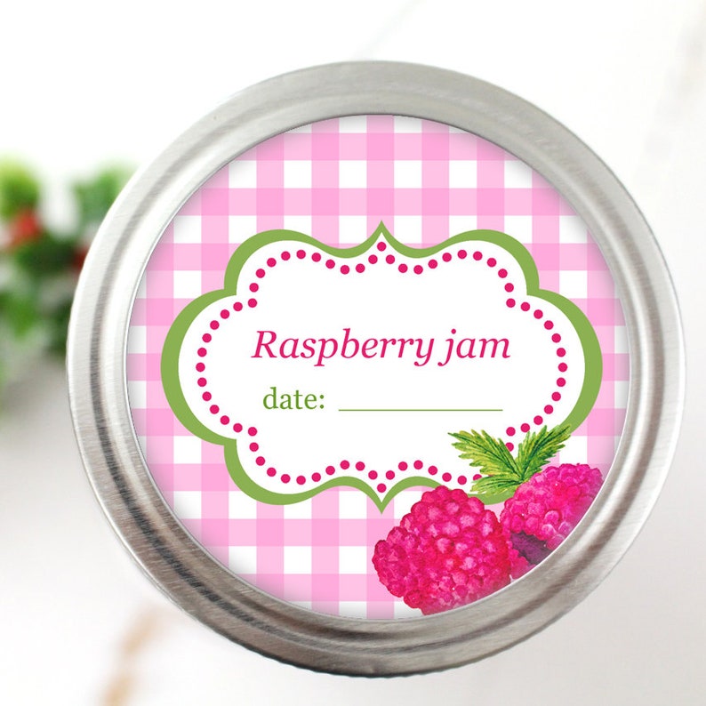 Raspberry Jam Labels Raspberry Jam Stickers Canning Jar - Etsy