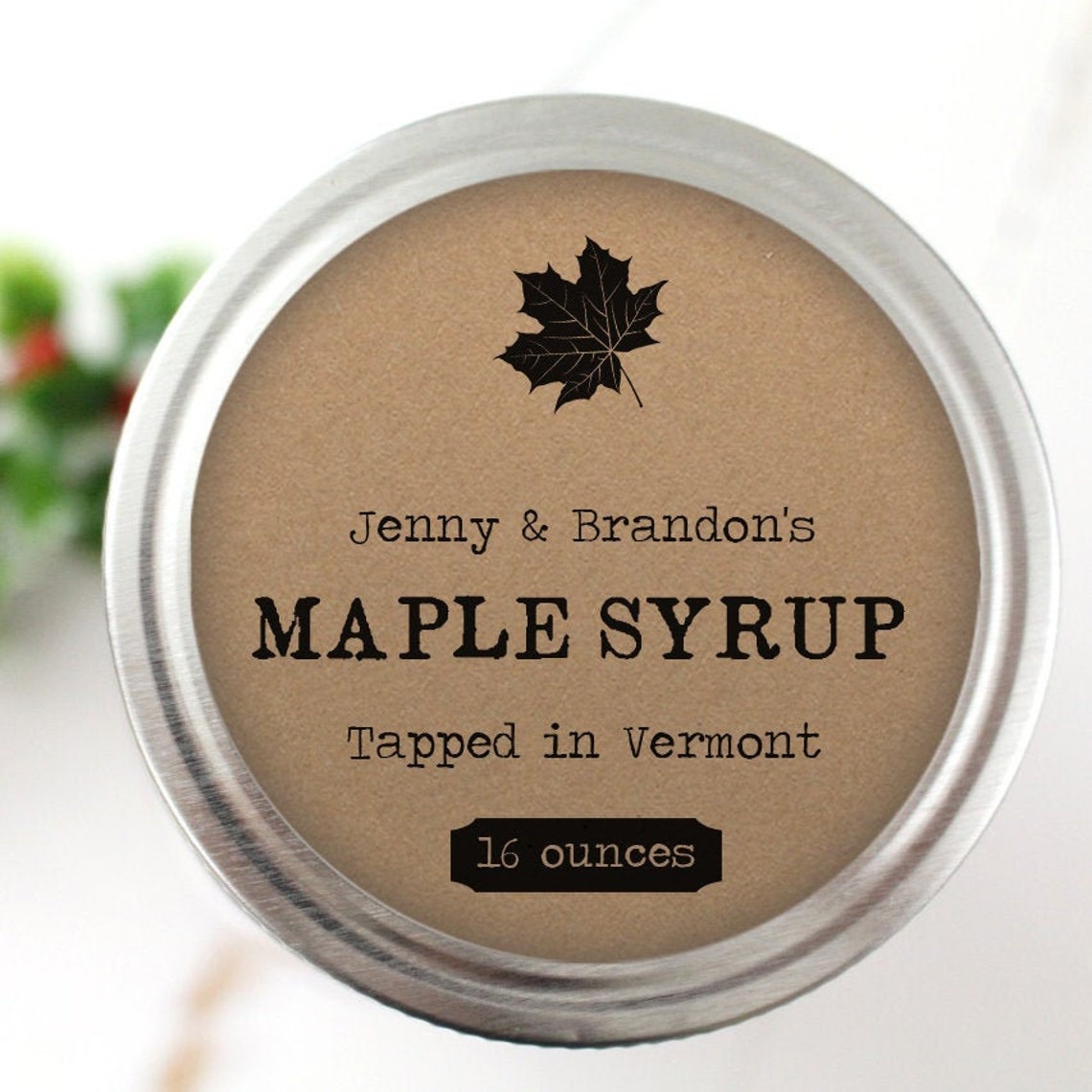 Custom Maple Syrup Labels, Syrup Bottle Stickers, Rustic Design ...