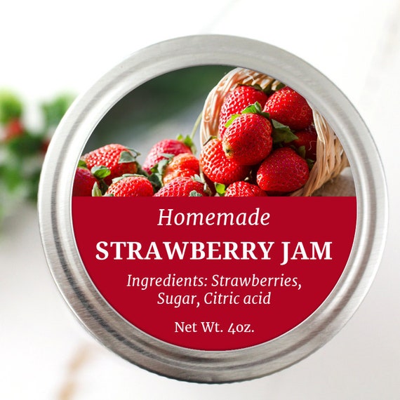 Strawberry Jam Labels Strawberry Jam Canning Labels Jam | Etsy