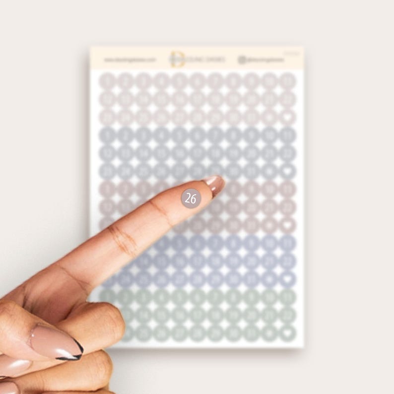 Date Dots Planner Stickers: Calendar Number Stickers - Etsy Australia