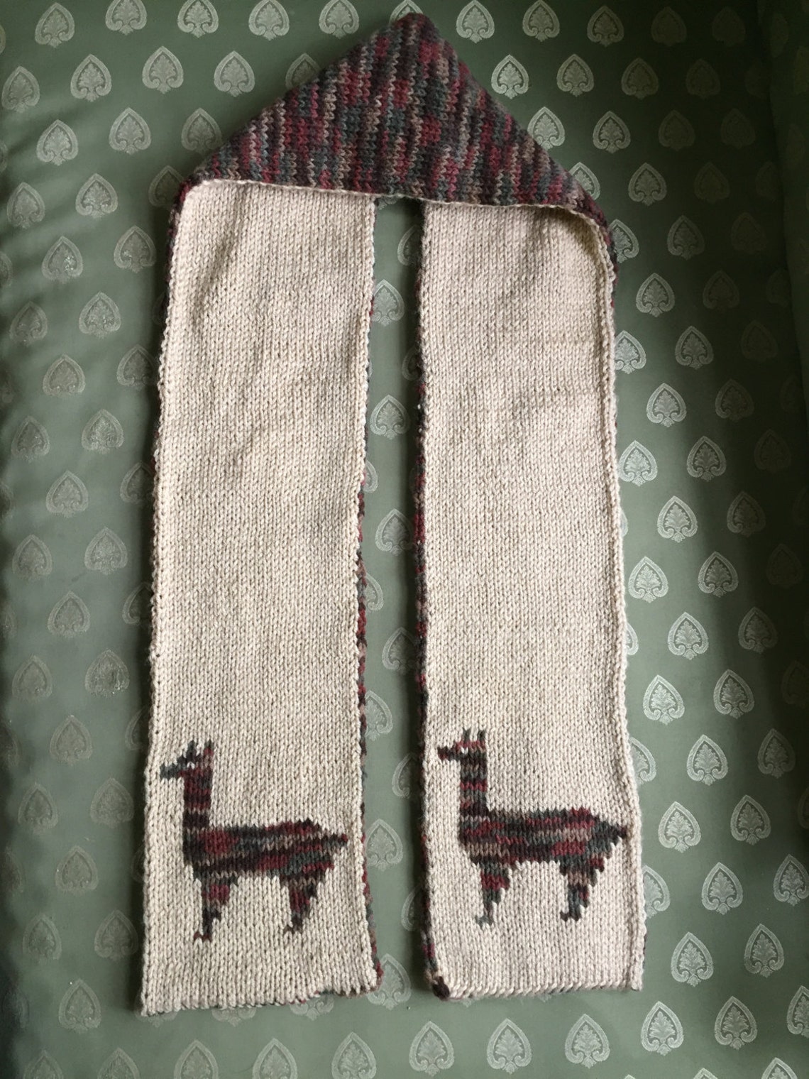 Double Knit Llama Scarf - Etsy