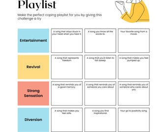My Ultimate Coping Playlist Worksheet for Teens. Mental Health ...