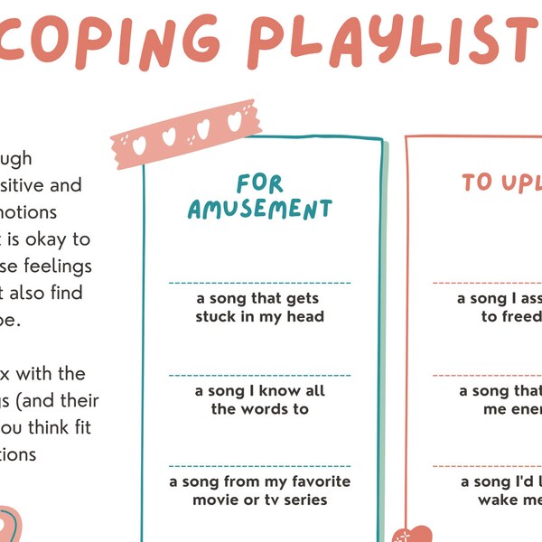 Playlist Worksheet - Etsy