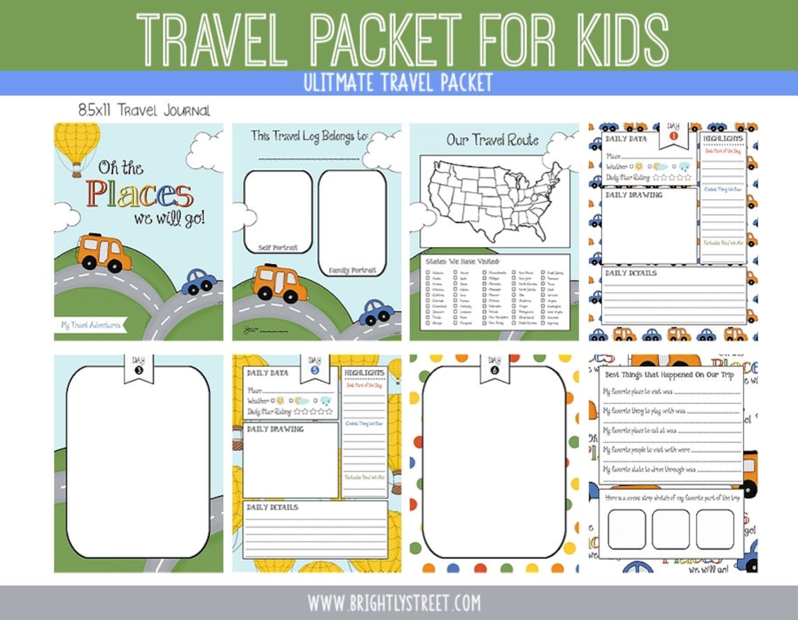 Traveling With Kids Travel Journal, Activity Book, Snack Station and ...
