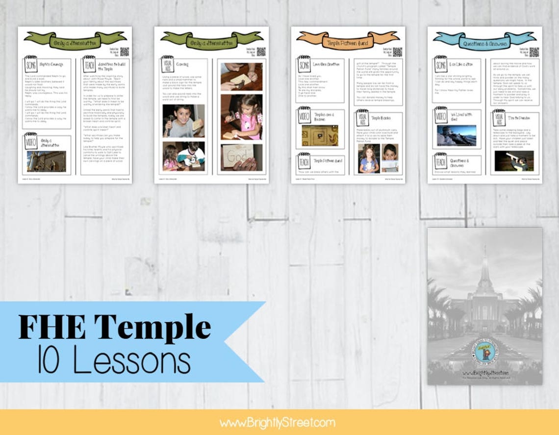 10 LDS Temple Lessons Booklet in Full Color for the Entire Family - Etsy