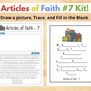 Articles of Faith #7 Complete Packet MEMORIZE the Articles of Faith - Etsy
