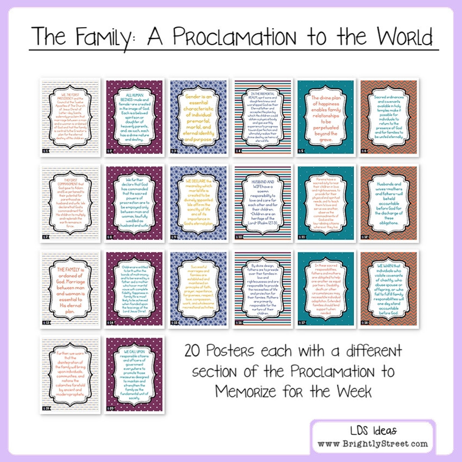 The Family: A Proclamation to the World MEMORIZE IT - Etsy