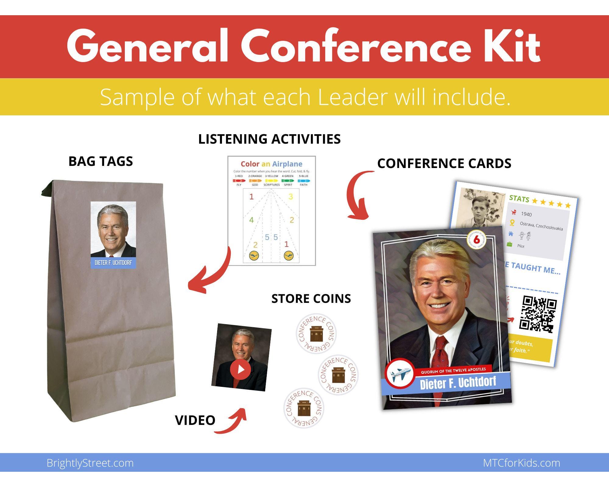 General Conference Kit #1: Apostles & Prophets Cards, Coins, Listening ...