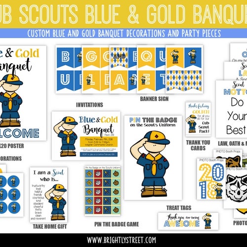 Custom Cub Scout Blue & Gold / Graduation Set 4: the Whole - Etsy