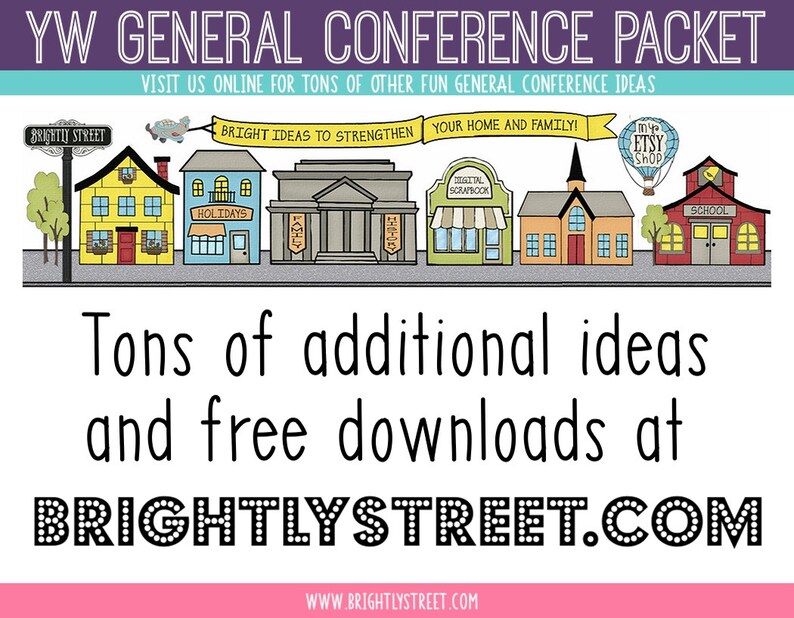 Young Women LDS General Conference Packet - Etsy