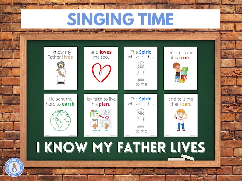 I Know My Father Lives: Primary Singing Time Music Helps - Etsy