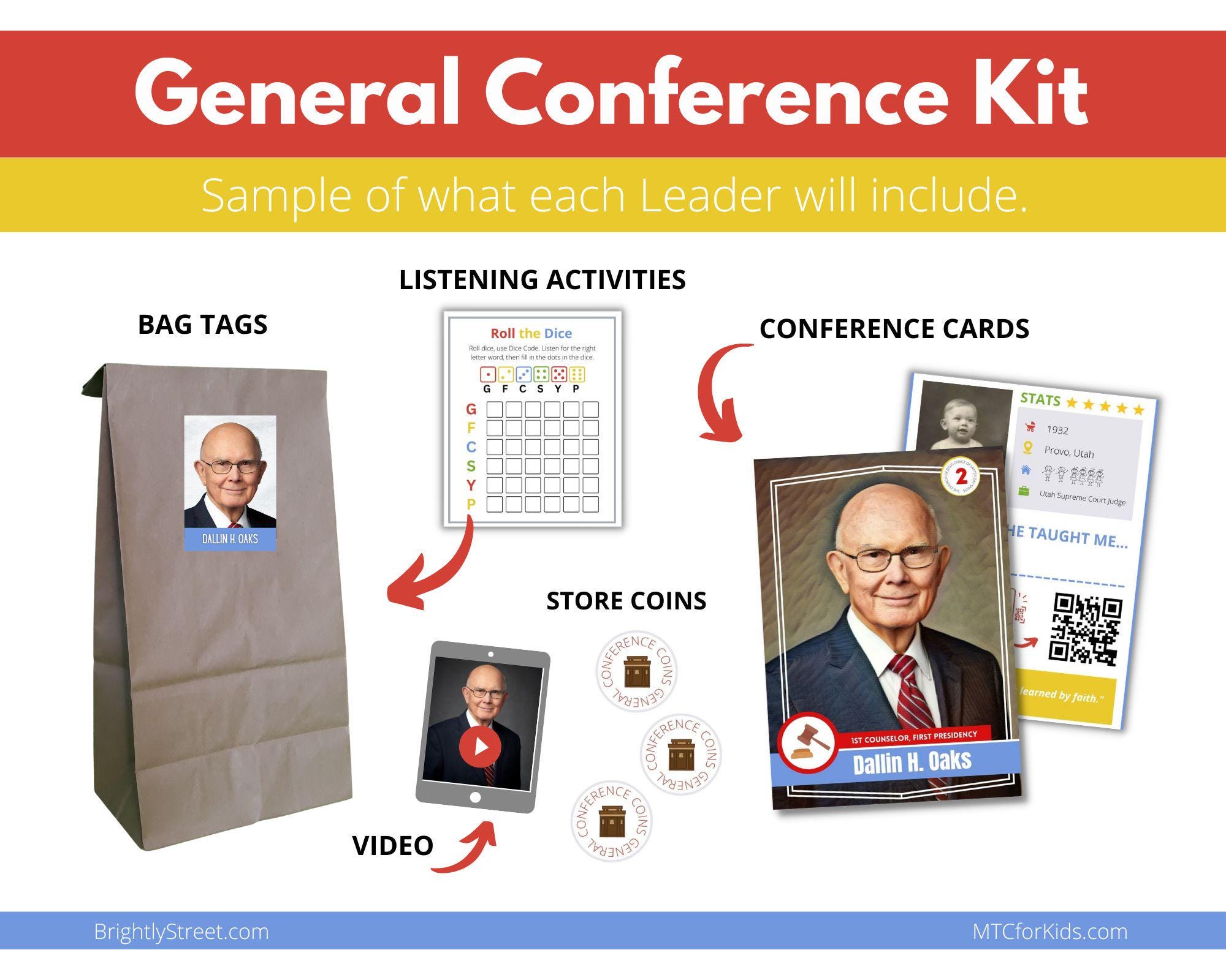General Conference Kit #1: Apostles & Prophets Cards, Coins, Listening ...