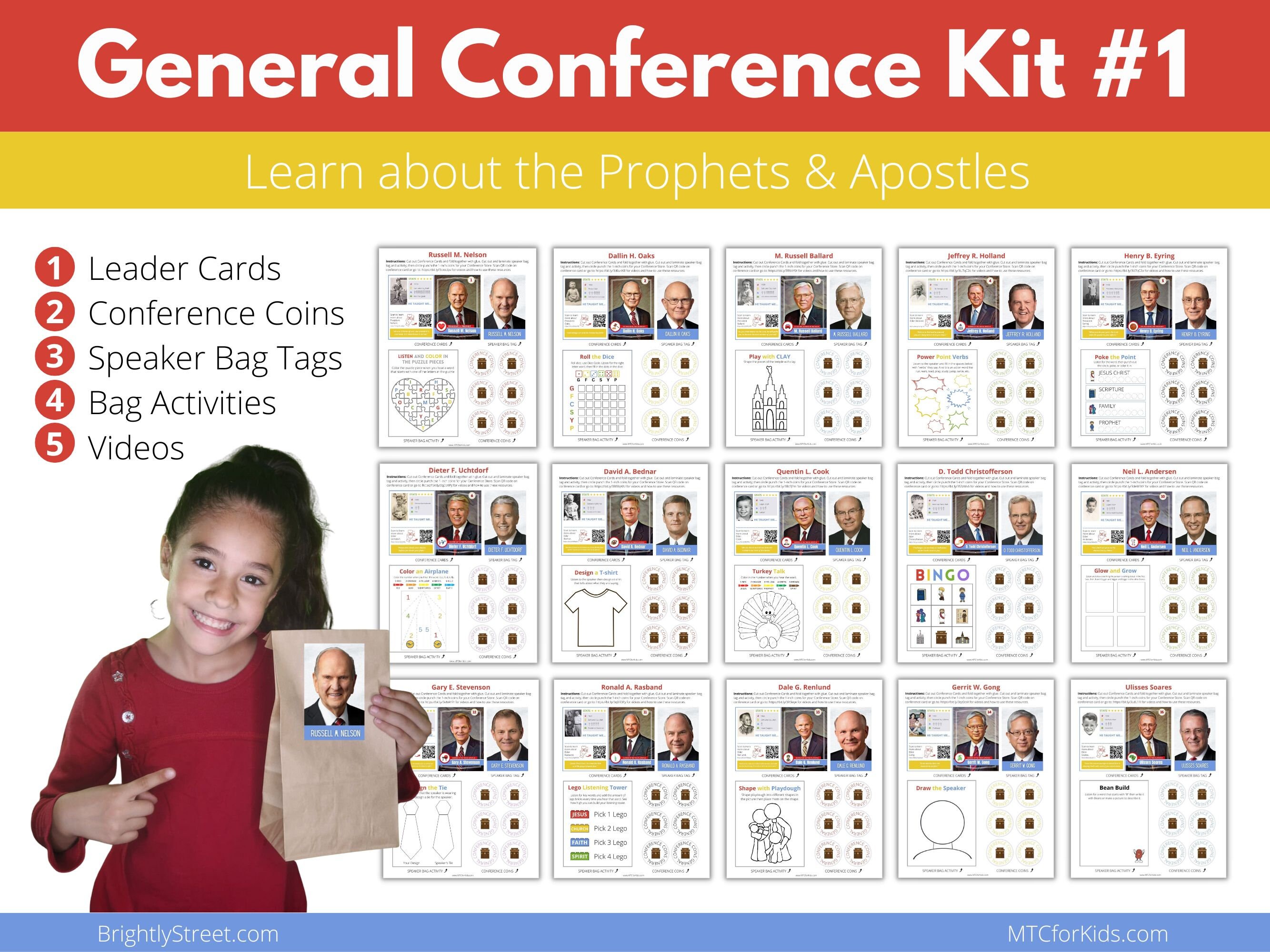 General Conference Kit 1: Apostles & Prophets Conference Cards, Store ...