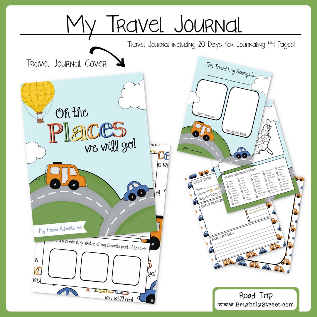 Road Trip Travel Journal 44 Pages oh the Places We Will Go - Etsy