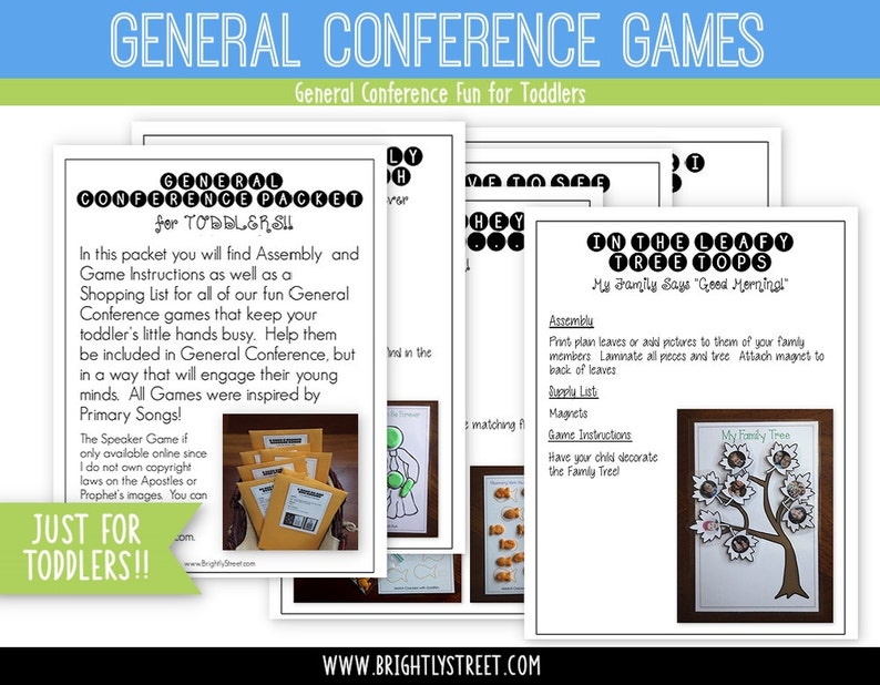 LDS General Conference Games for Toddlers - Etsy
