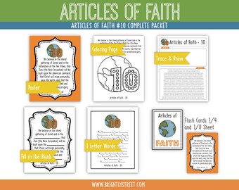 Articles of Faith 13 Complete Packet MEMORIZE the Articles of | Etsy