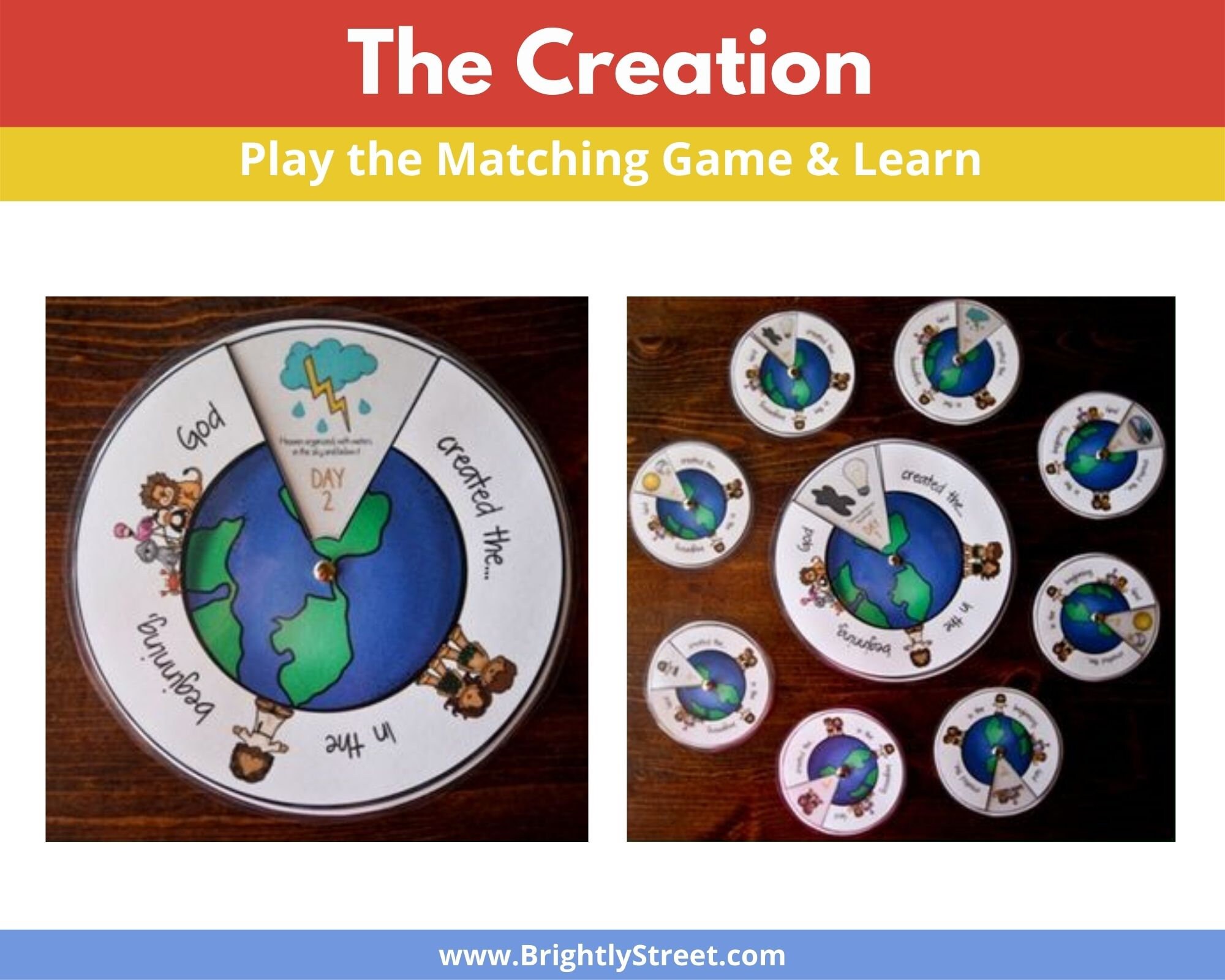 The Creation Pinwheel and Matching Game - Etsy