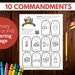 The Ten Commandments: Kid's Tiny Book Craft Idea & Matching Game - Etsy
