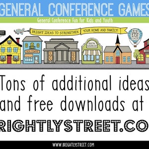 General Conference Packet for Kids "listening Games" - Etsy