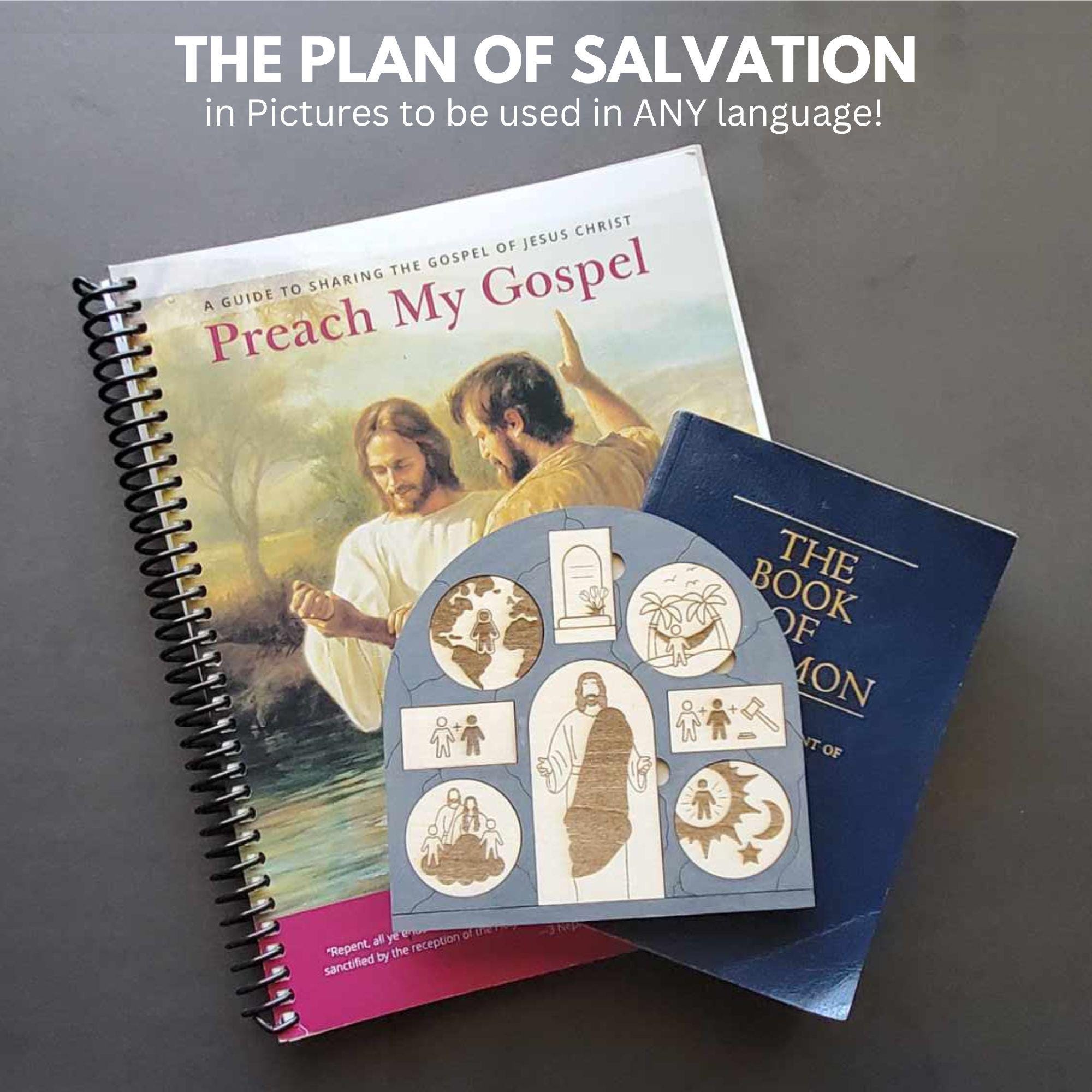 The Plan of Salvation Wood Missionary Teaching Tool: Custom Tag (preach ...