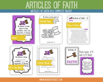 Articles of Faith 13 Complete Packet MEMORIZE the Articles of | Etsy