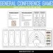General Conference Packet for Kids listening Games - Etsy