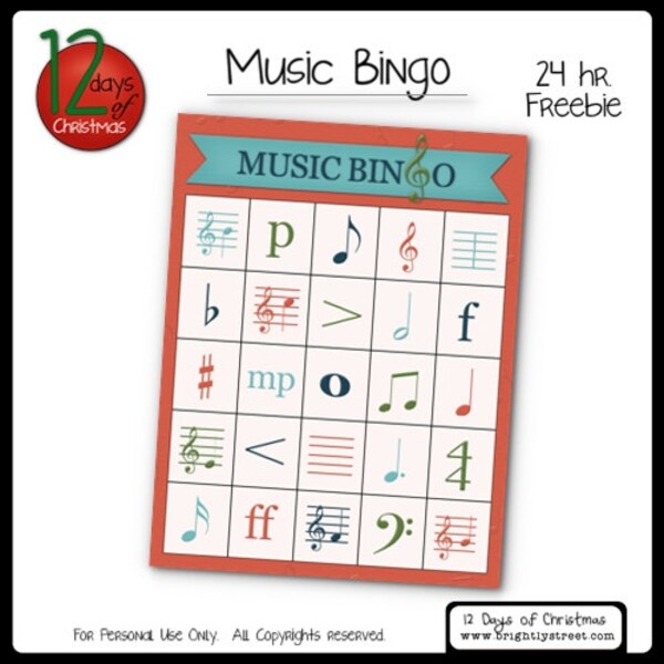 Music Bingo - Etsy