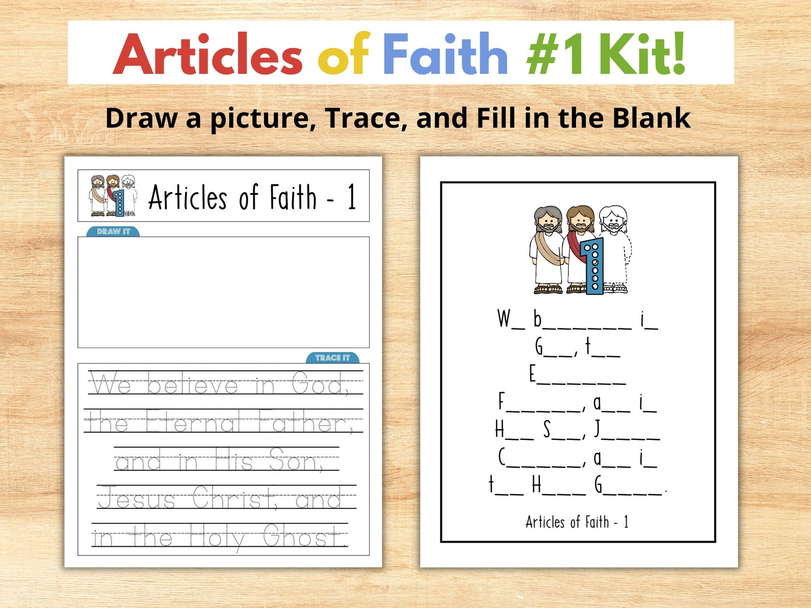 Articles of Faith #1 Complete Packet MEMORIZE the Articles of Faith - Etsy