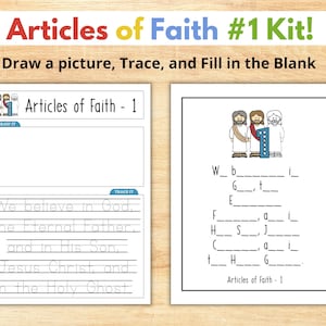 Articles of Faith #1 Complete Packet MEMORIZE the Articles of Faith - Etsy